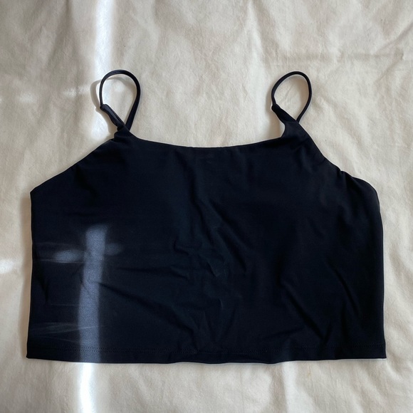 Tops | Cropped Tank With Shelf Bra | Poshmark